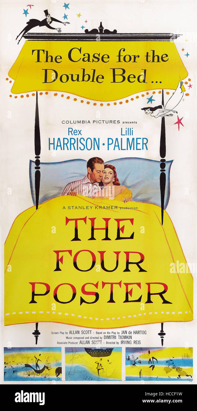 THE FOUR POSTER, US poster art, from left: Rex Harrison, Lilli Palmer ...