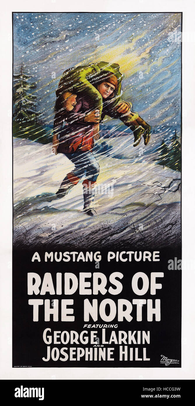 FUR RAIDERS, (aka RAIDERS OF THE NORTH), US poster art, 1921 Stock ...