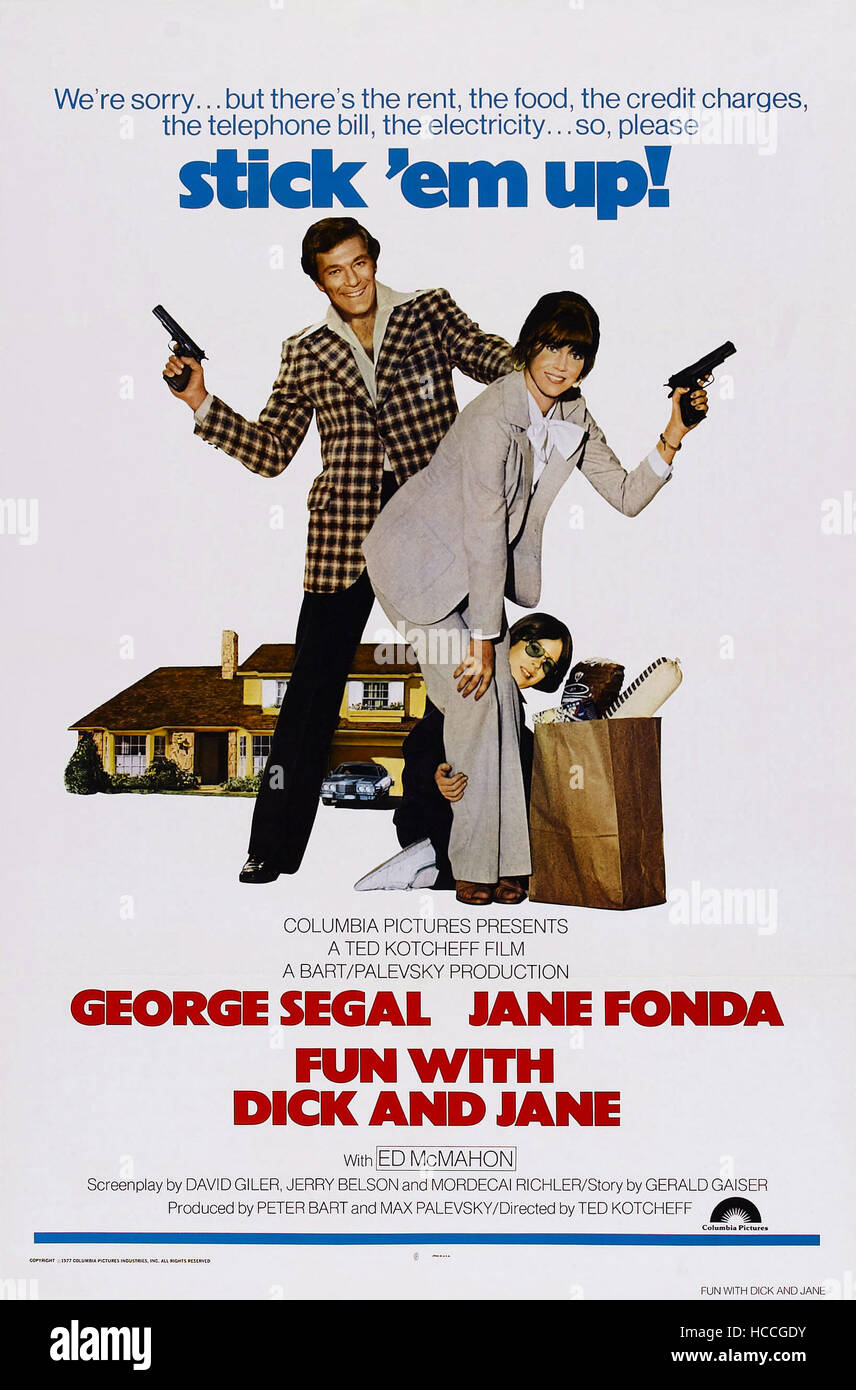 FUN WITH DICK AND JANE, US poster, from left: George Segal, Jane Fonda ...