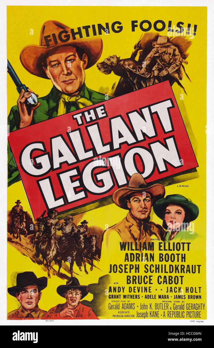 THE GALLANT LEGION, US poster art, top left: Bill Elliott, 1948 Stock ...