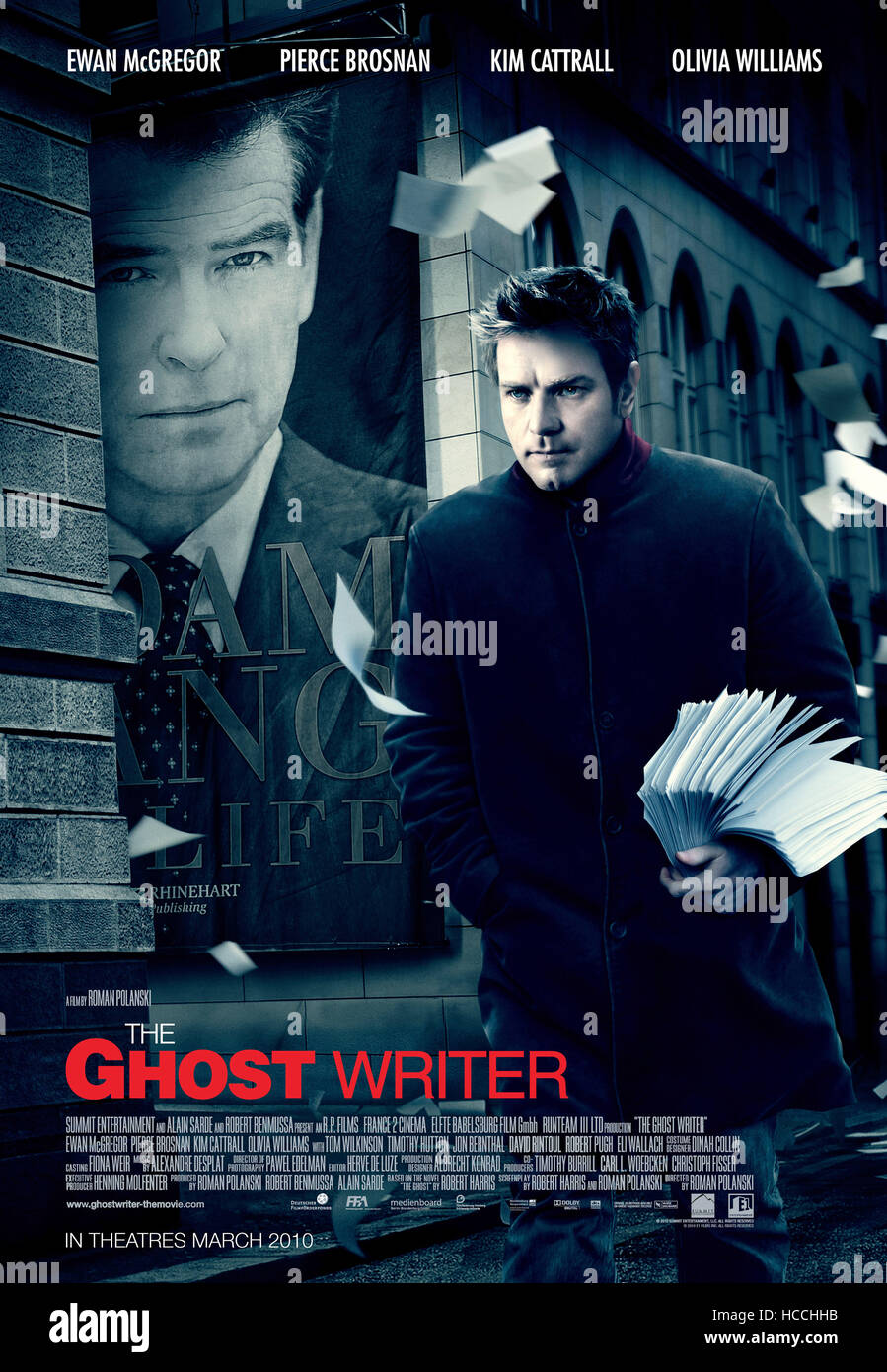 THE GHOST WRITER, (aka THE GHOST), Pierce Brosnan (on wall), Ewan ...