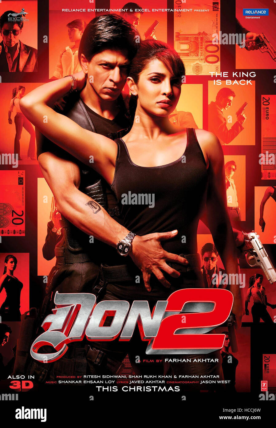 DON 2, from left on Indian poster art in English: Shah Rukh Khan ...