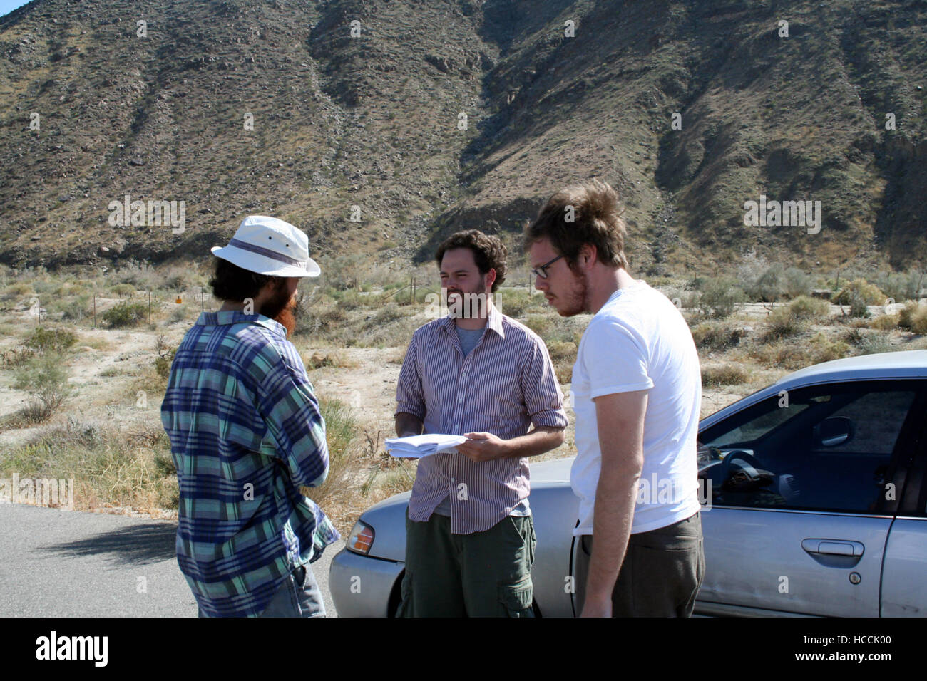 DOUCHEBAG, from left: Andrew Dickler, director Drake Doremus, Ben York ...