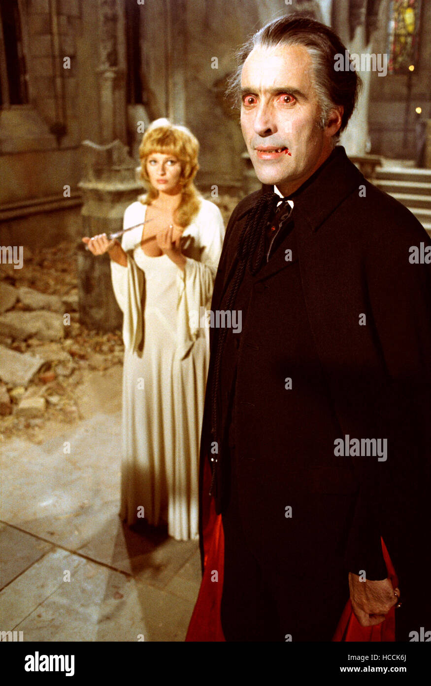DRACULA A.D. 1972, Stephanie Beacham, Christopher Lee, 1972 Stock Photo ...