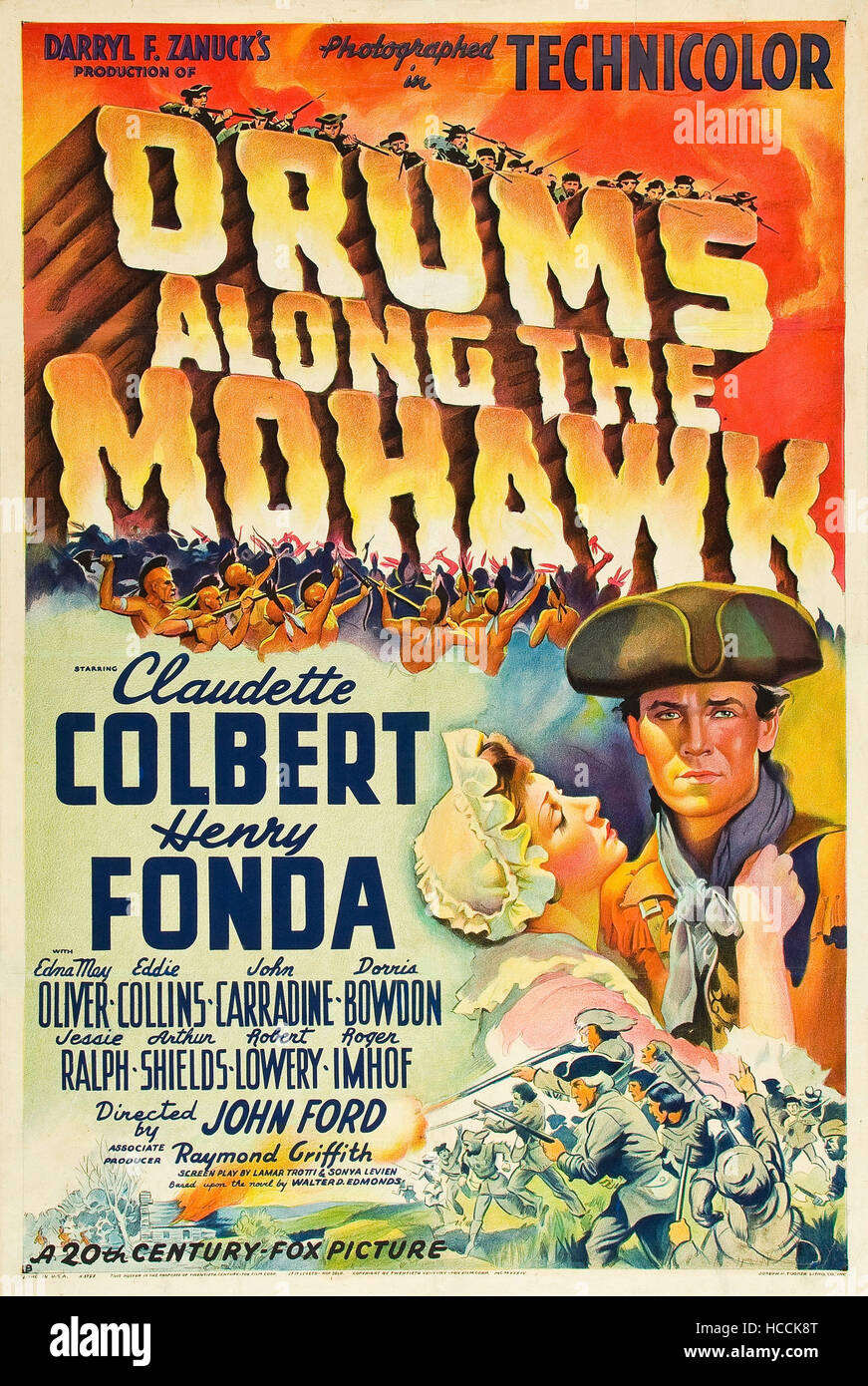 DRUMS ALONG THE MOHAWK, l-r: Claudette Colbert, Henry Fonda, 1939, TM ...