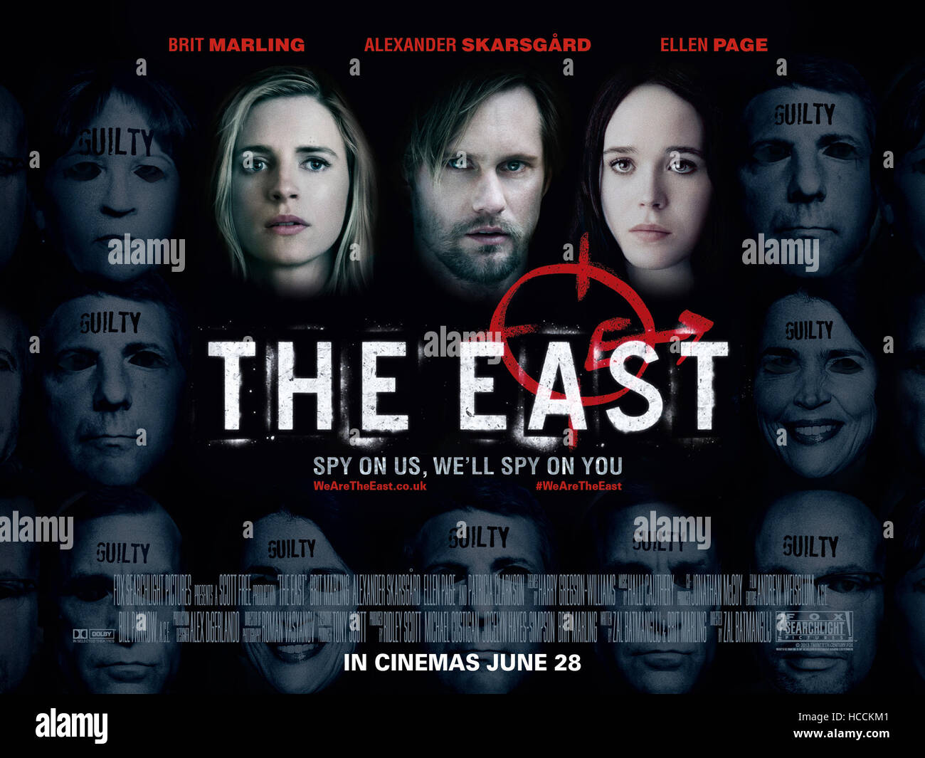 THE EAST, British poster art, from left: Brit Marling, Alexander ...