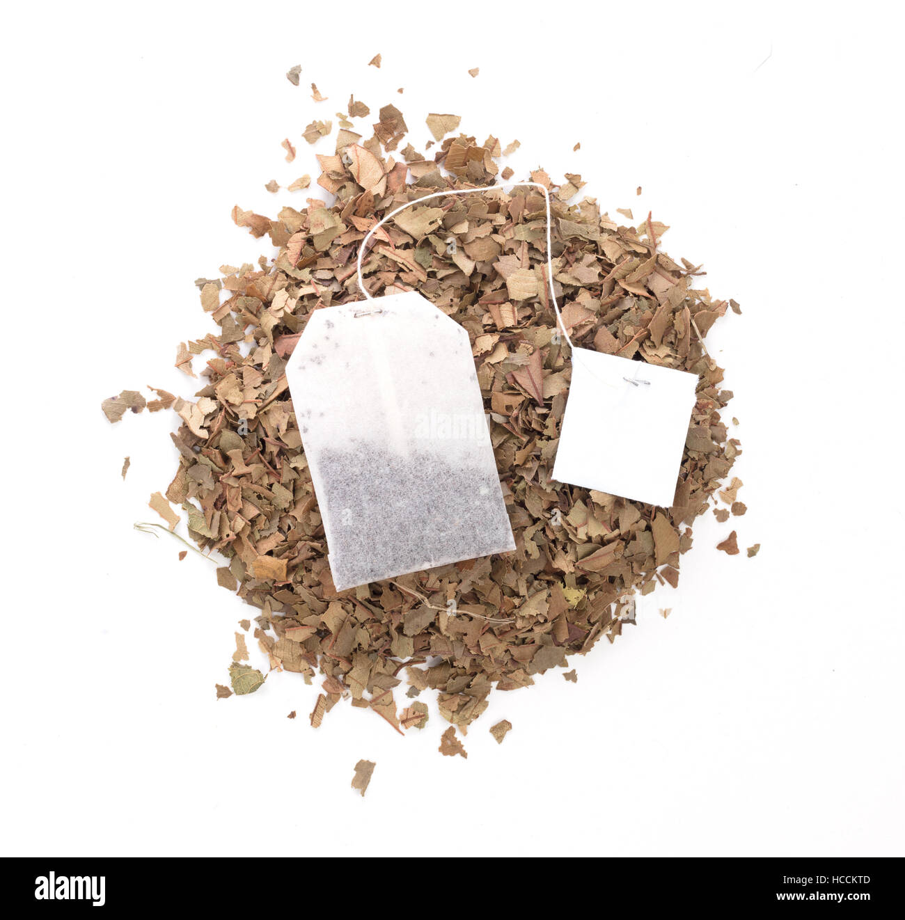 Dry tea leaves, top view, isolated on white Stock Photo - Alamy
