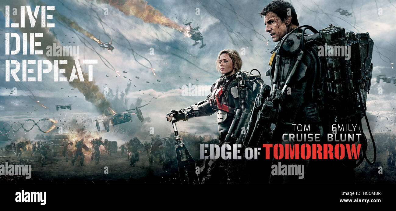 EDGE OF TOMORROW, US poster art, from left: Emily Blunt, Tom Cruise ...