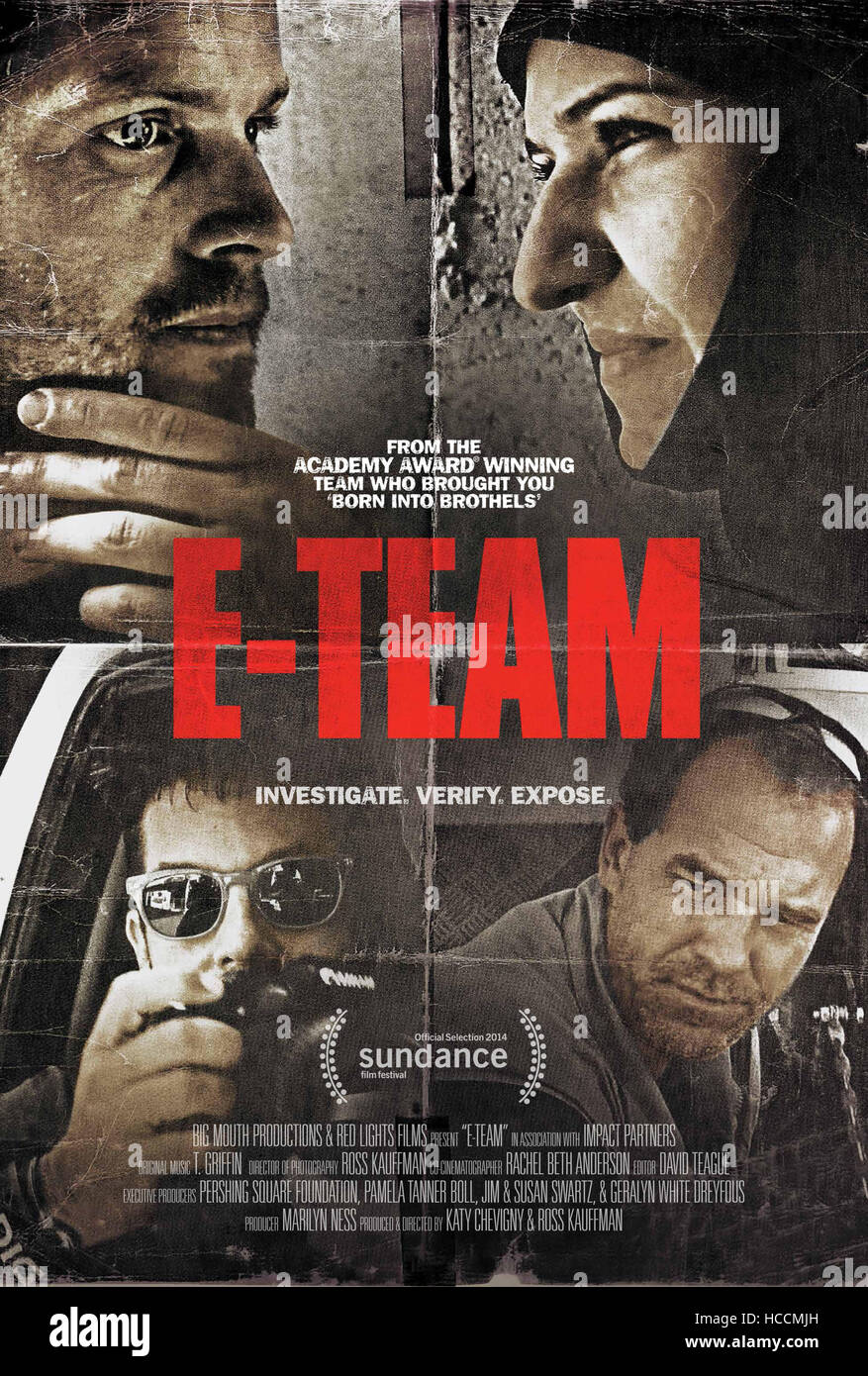 E-TEAM, poster art, clockwise from top left: Ole Solvang, Anna Neistat ...