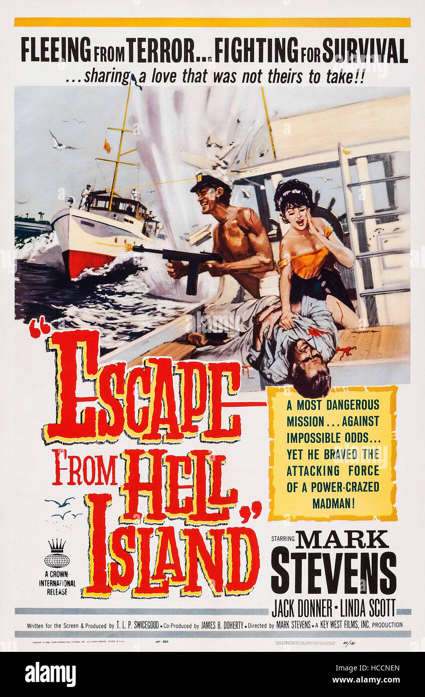 ESCAPE FROM HELL ISLAND, US poster art, 1963 Stock Photo - Alamy