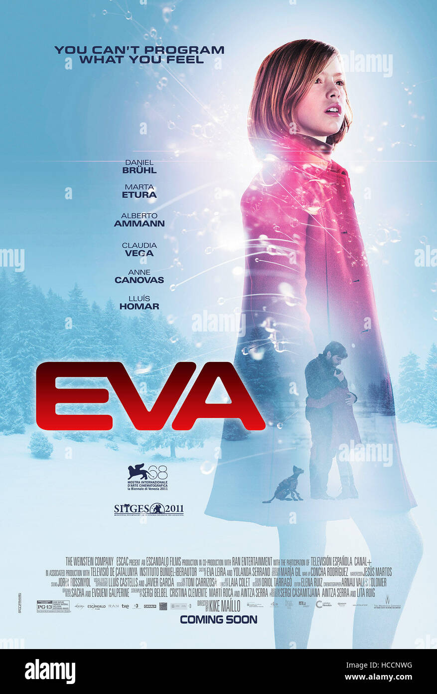 EVA, US poster, large figure: Claudia Vega, bottom, from left: Daniel ...