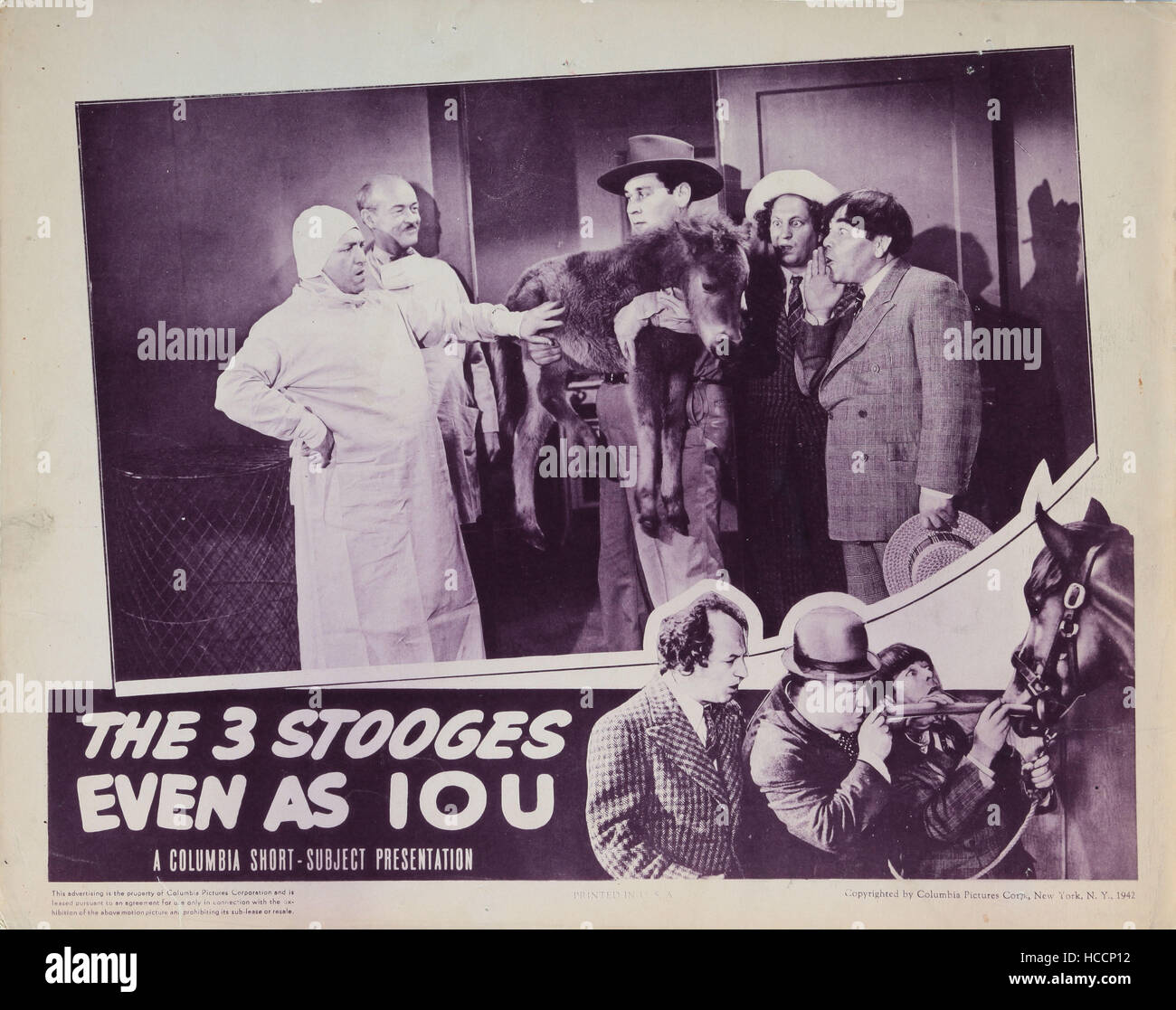 EVEN AS IOU, (aka EVEN AS I.O.U.), lobbycard, top, from left: Curly ...