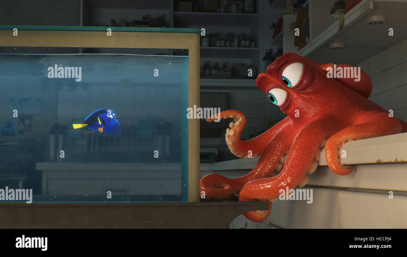 FINDING DORY, from left: Dory (voice: Ellen DeGeneres), Hank (voice: Ed ...