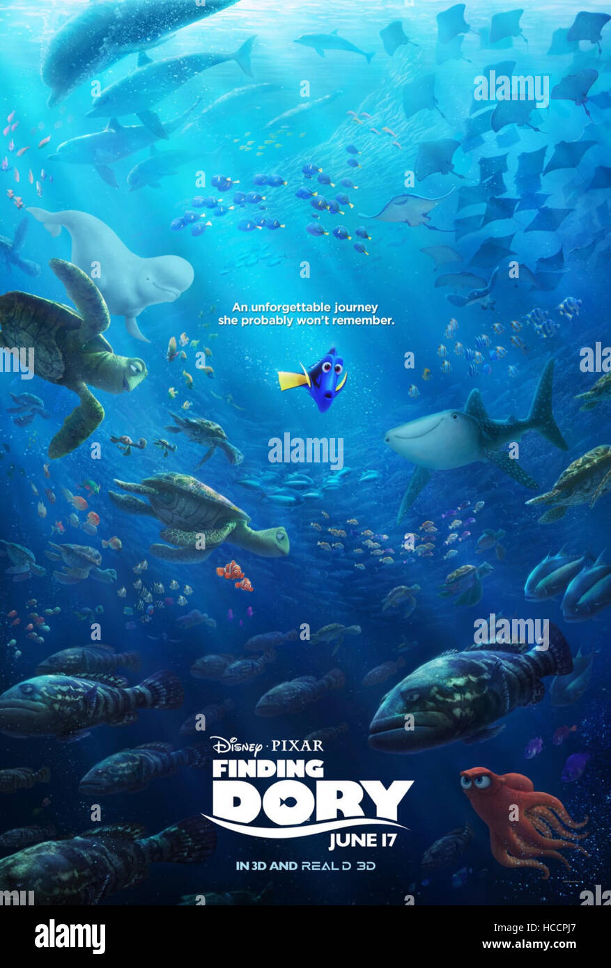 FINDING DORY, US advance poster, top left: Bailey (voice: Ty Burrell ...