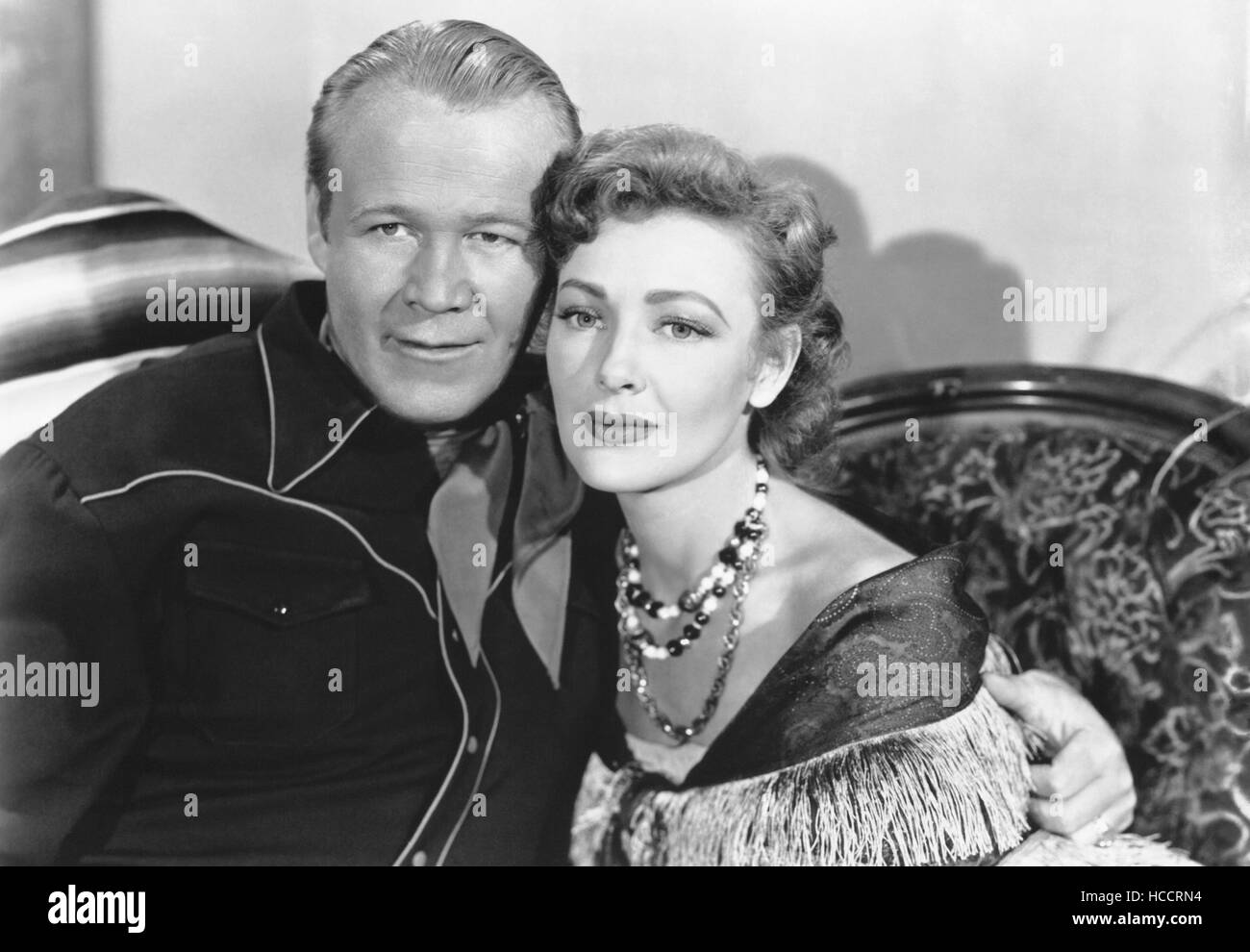 THE FIGHTING LAWMAN, from left: Wayne Morris, Virginia Grey, 1953 Stock ...