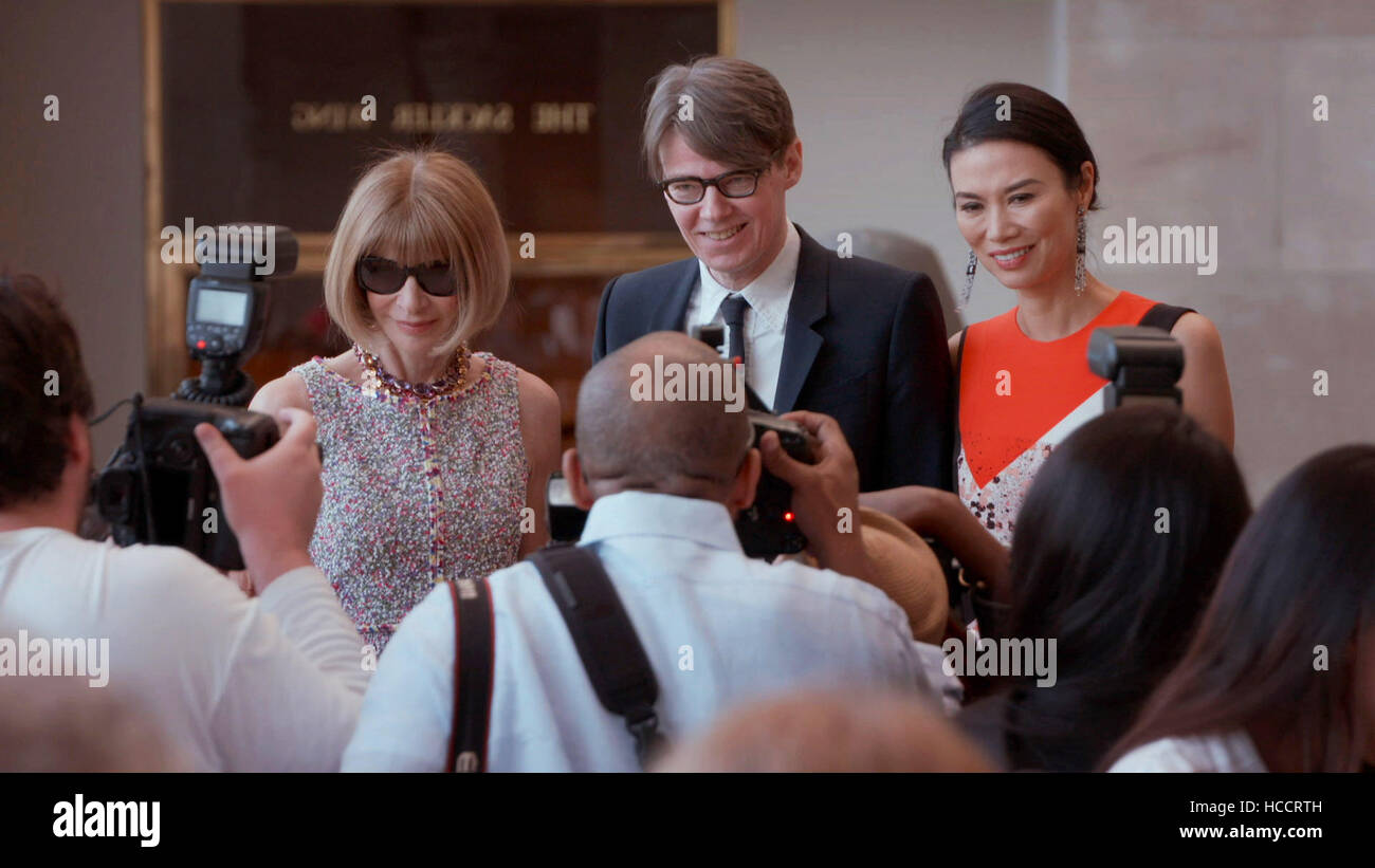 THE FIRST MONDAY IN MAY, from left: Anna Wintour, Andrew Bolton, Wendi ...