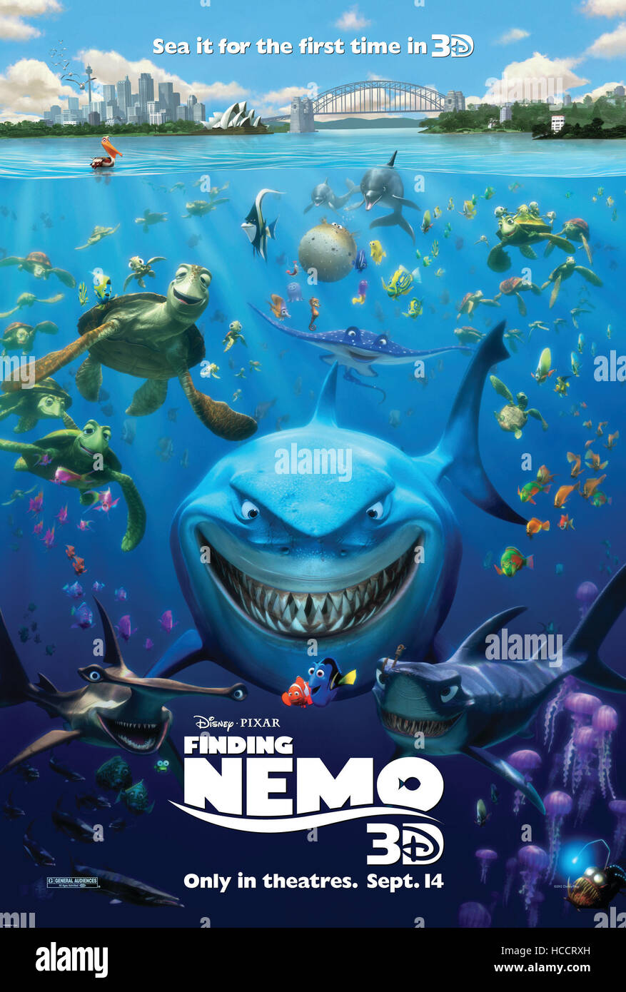 FINDING NEMO, (aka FINDING NEMO 3D), clockwise from top left: Nigel ...