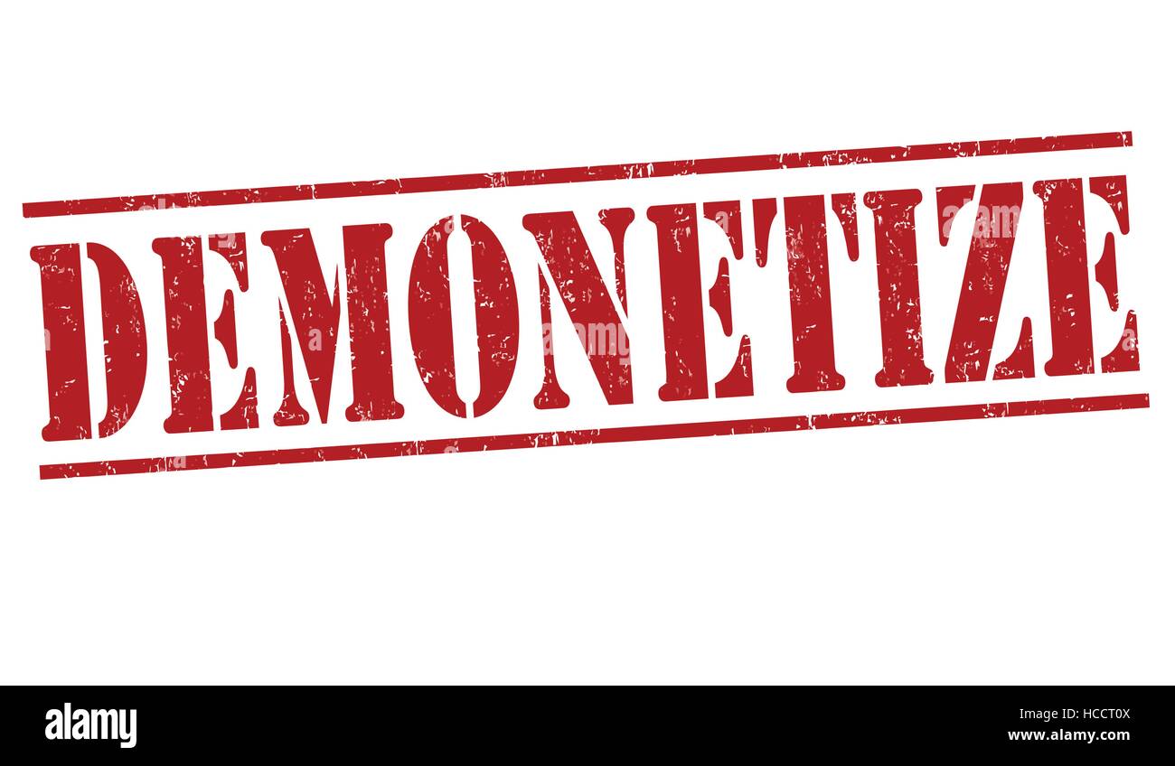 Demonetize grunge rubber stamp on white background, vector illustration ...