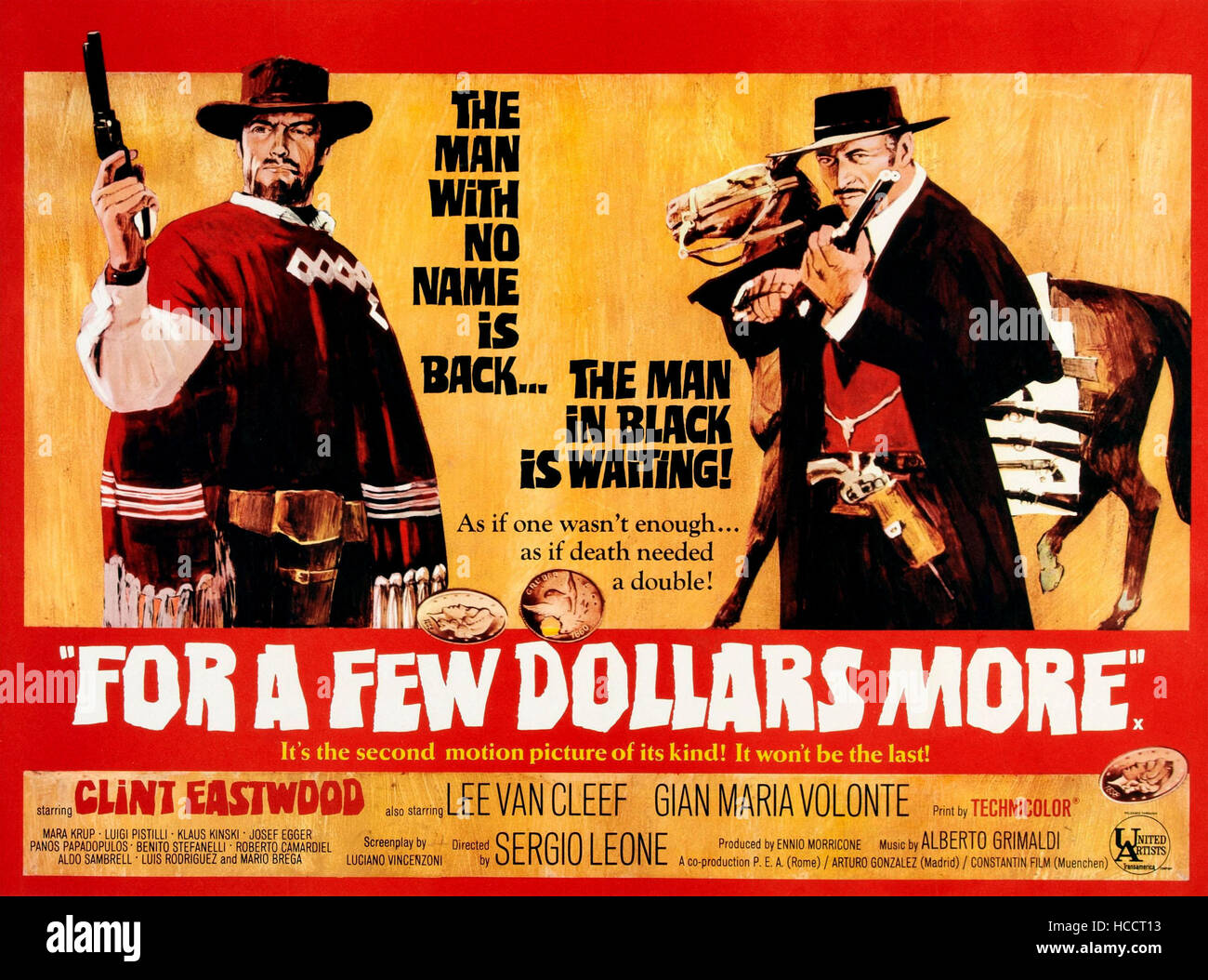 FOR A FEW DOLLARS MORE, from left, Clint Eastwood, Lee Van Cleef, 1965 ...