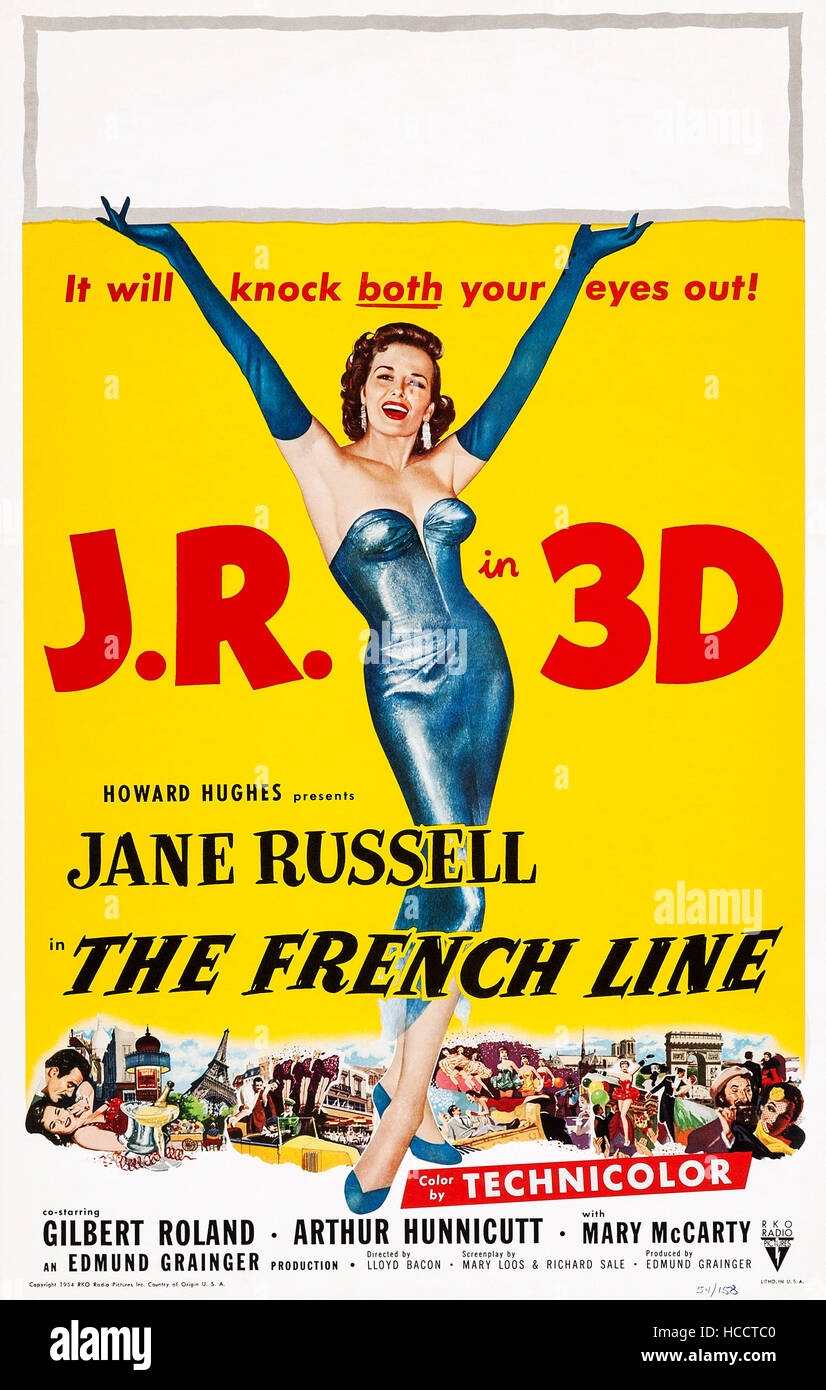 THE FRENCH LINE, US poster, Jane Russell, 1954 Stock Photo - Alamy