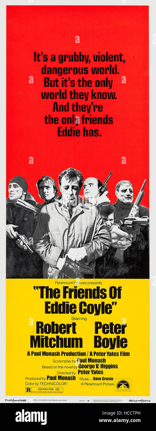 THE FRIENDS OF EDDIE COYLE, US poster art, center: Robert Mitchum ...