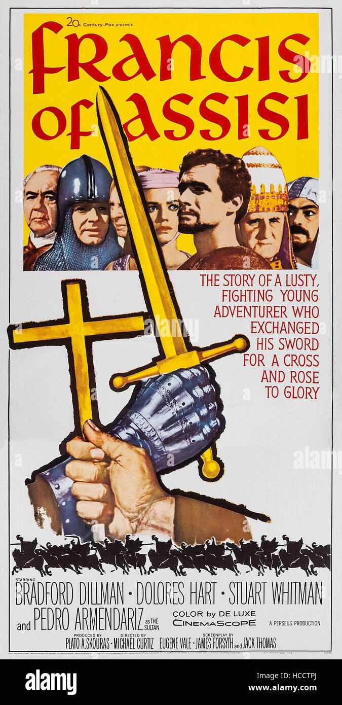 FRANCIS OF ASSISI, from left: Cecil Kellaway, Stuart Whitman, Mervyn ...