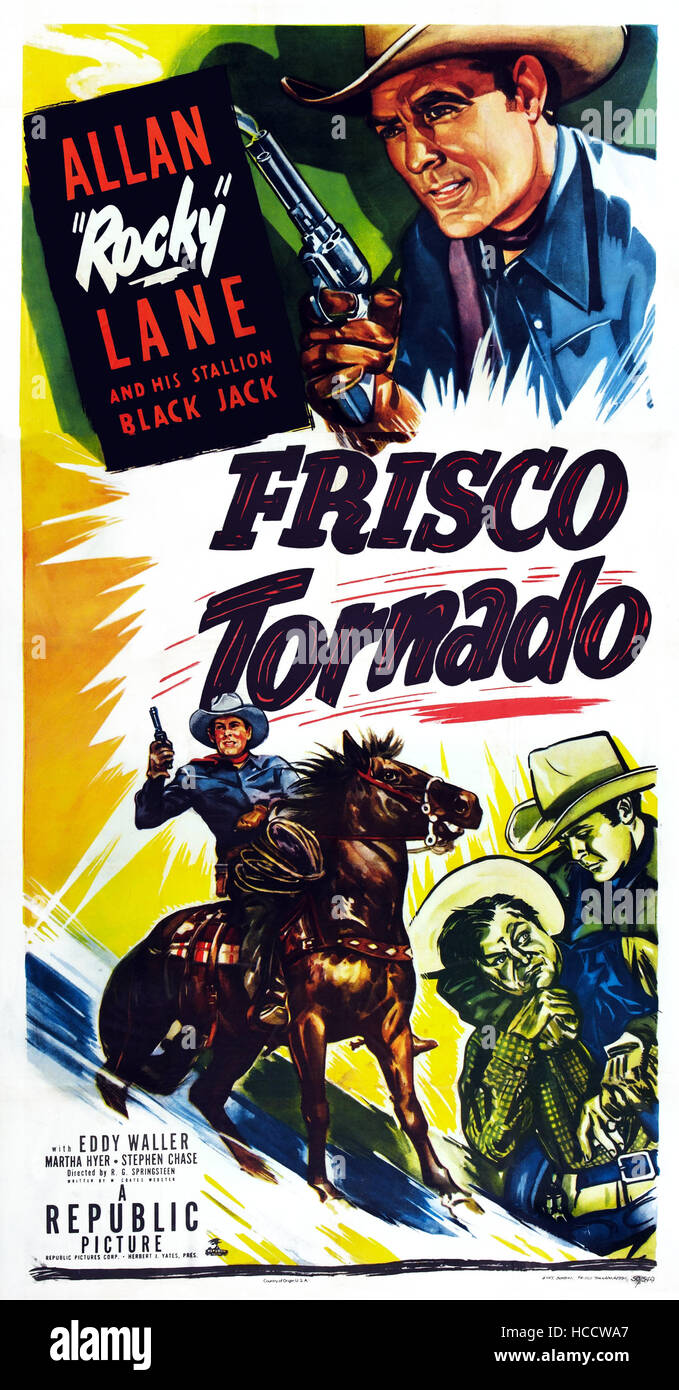 FRISCO TORNADO, US poster art, Allan Lane, 1950 Stock Photo - Alamy