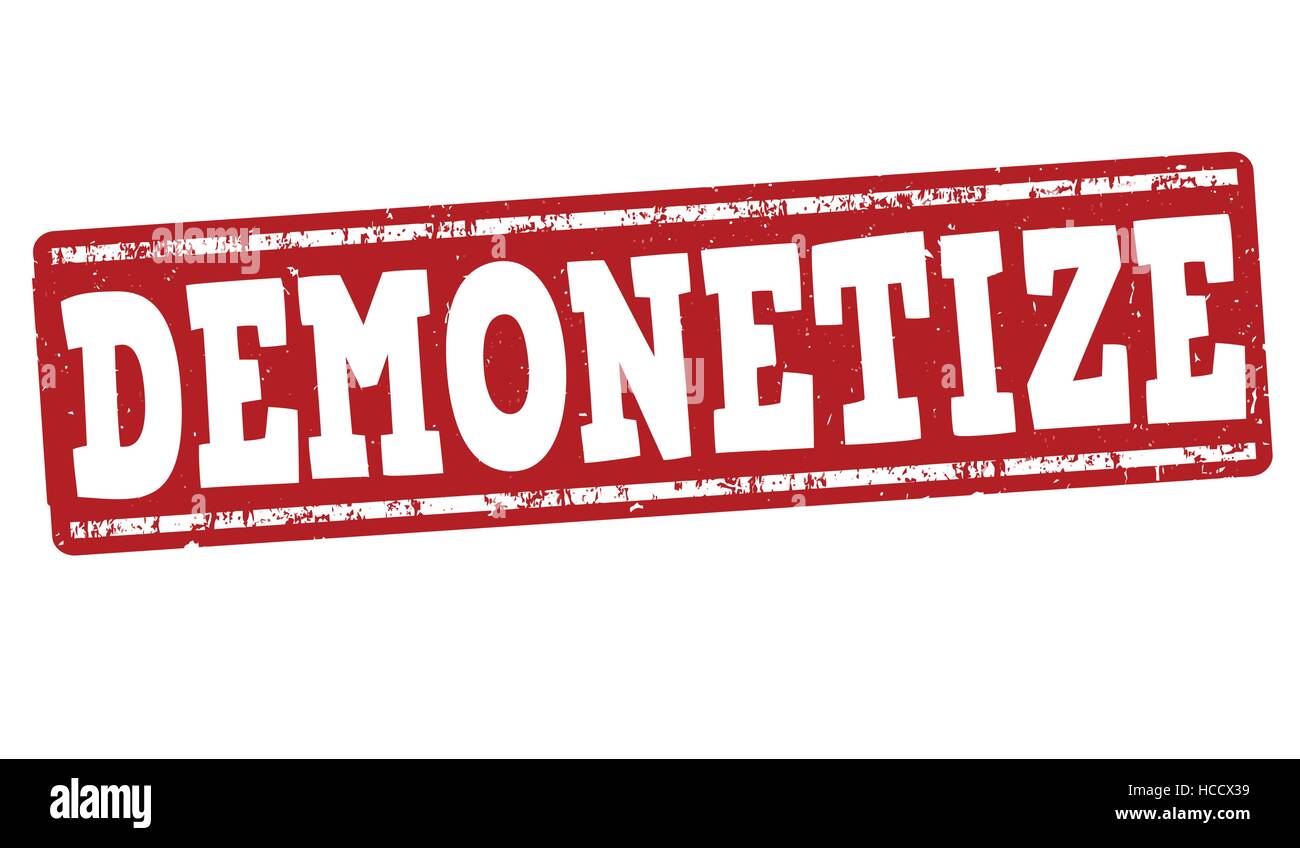Demonetize grunge rubber stamp on white background, vector illustration ...