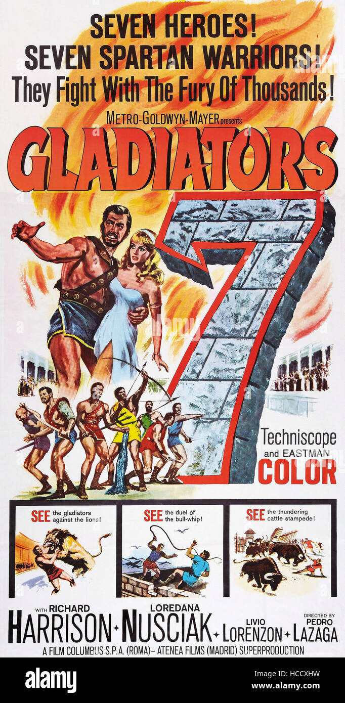 GLADIATORS 7, US poster art, 1962 Stock Photo - Alamy