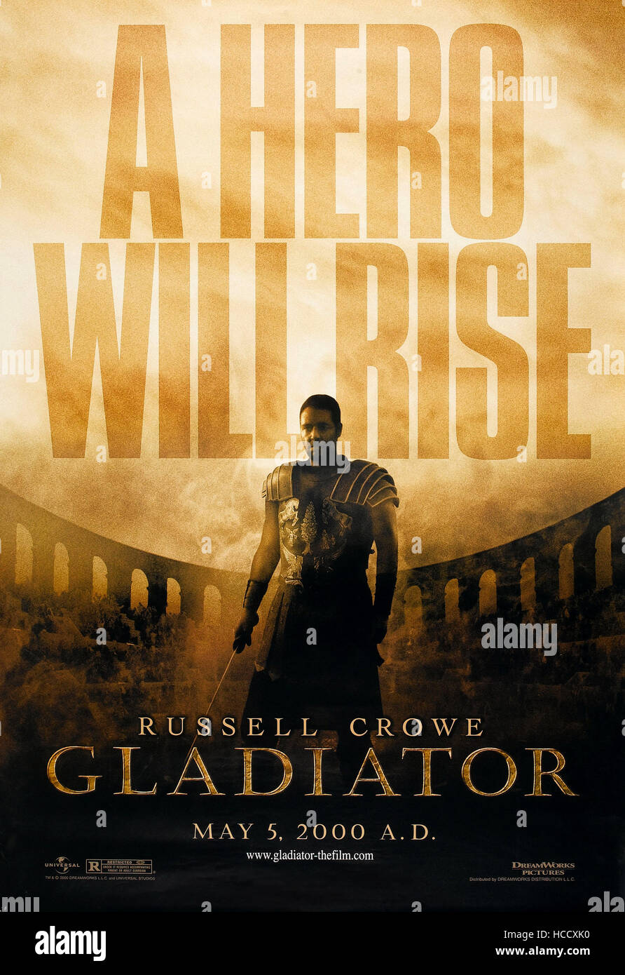 GLADIATOR, US advance poster art, Russell Crowe, 2000. ©DreamWorks ...