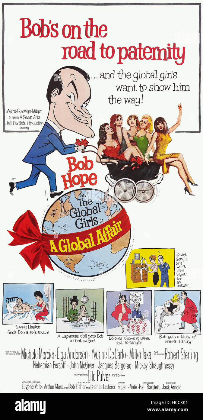 A GLOBAL AFFAIR, US poster art, top left: Bob Hope, 1964 Stock Photo ...