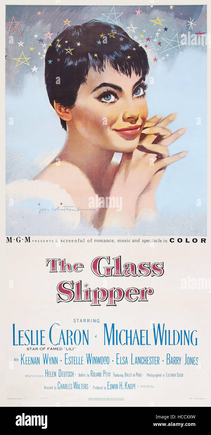 THE GLASS SLIPPER, US poster art, Leslie Caron, 1955 Stock Photo - Alamy