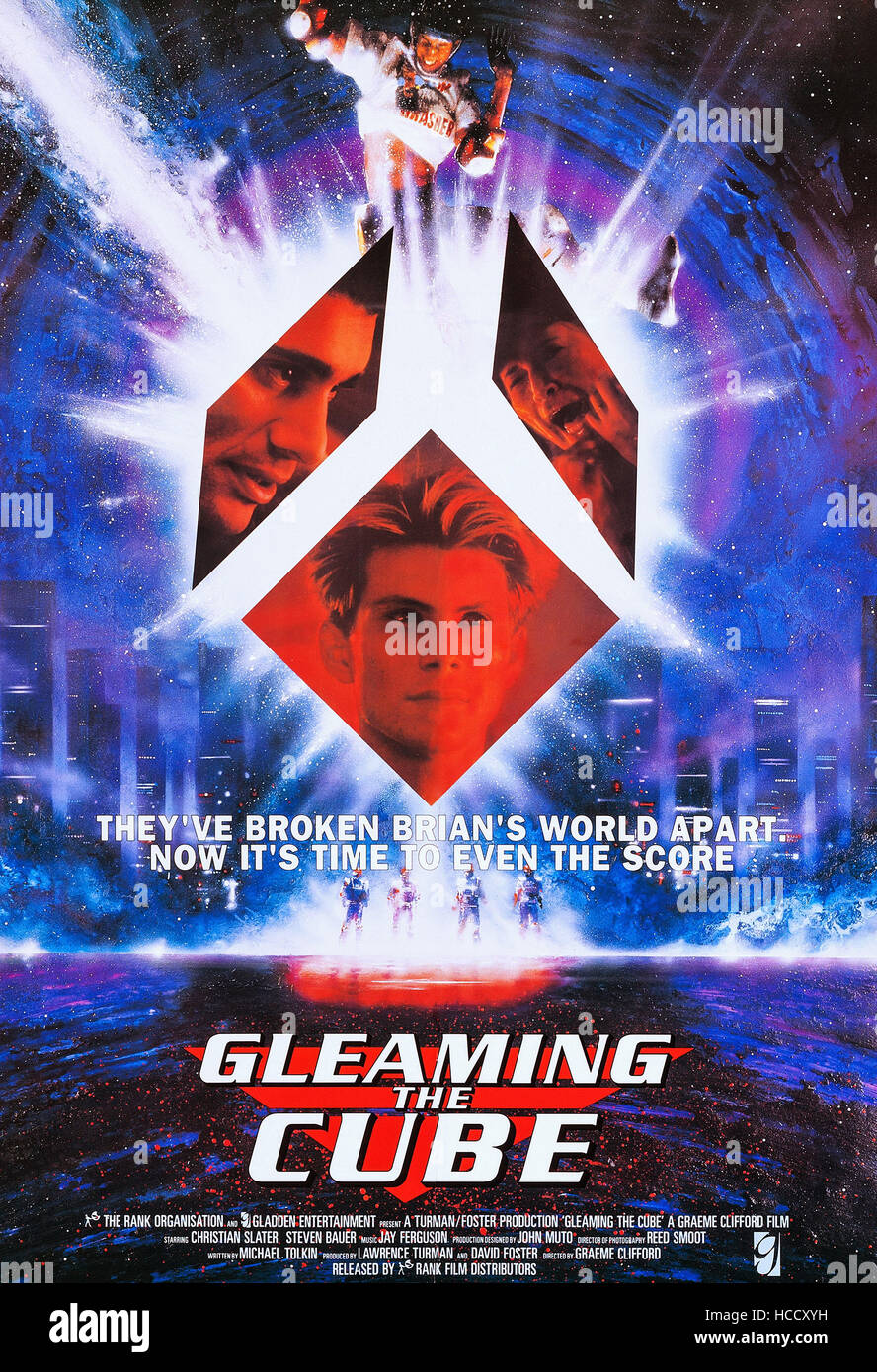 GLEAMING THE CUBE, US poster, Steven Bauer (left), Christian Slater ...