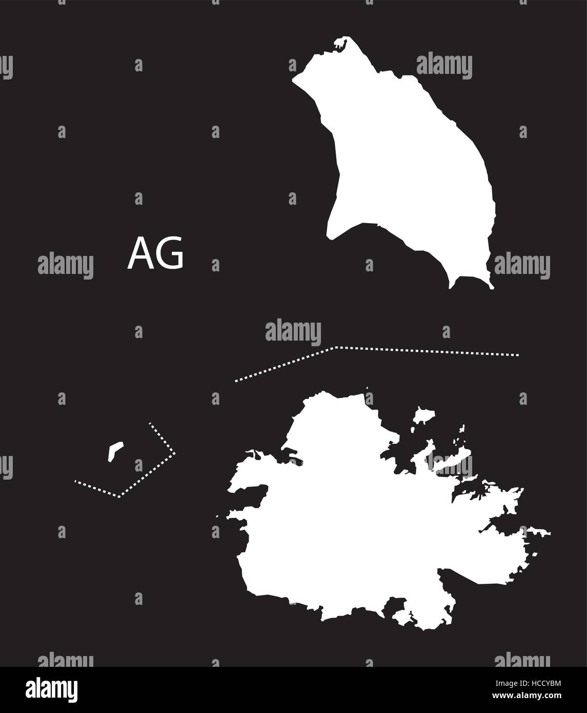 Antigua and Barbuda Map black Stock Vector Image & Art - Alamy