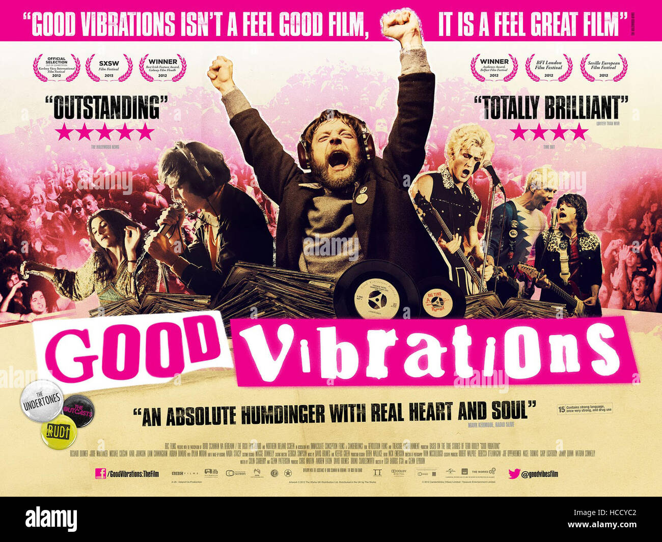 GOOD VIBRATIONS, British poster art, from left: Jodie Whittaker, Kerr ...