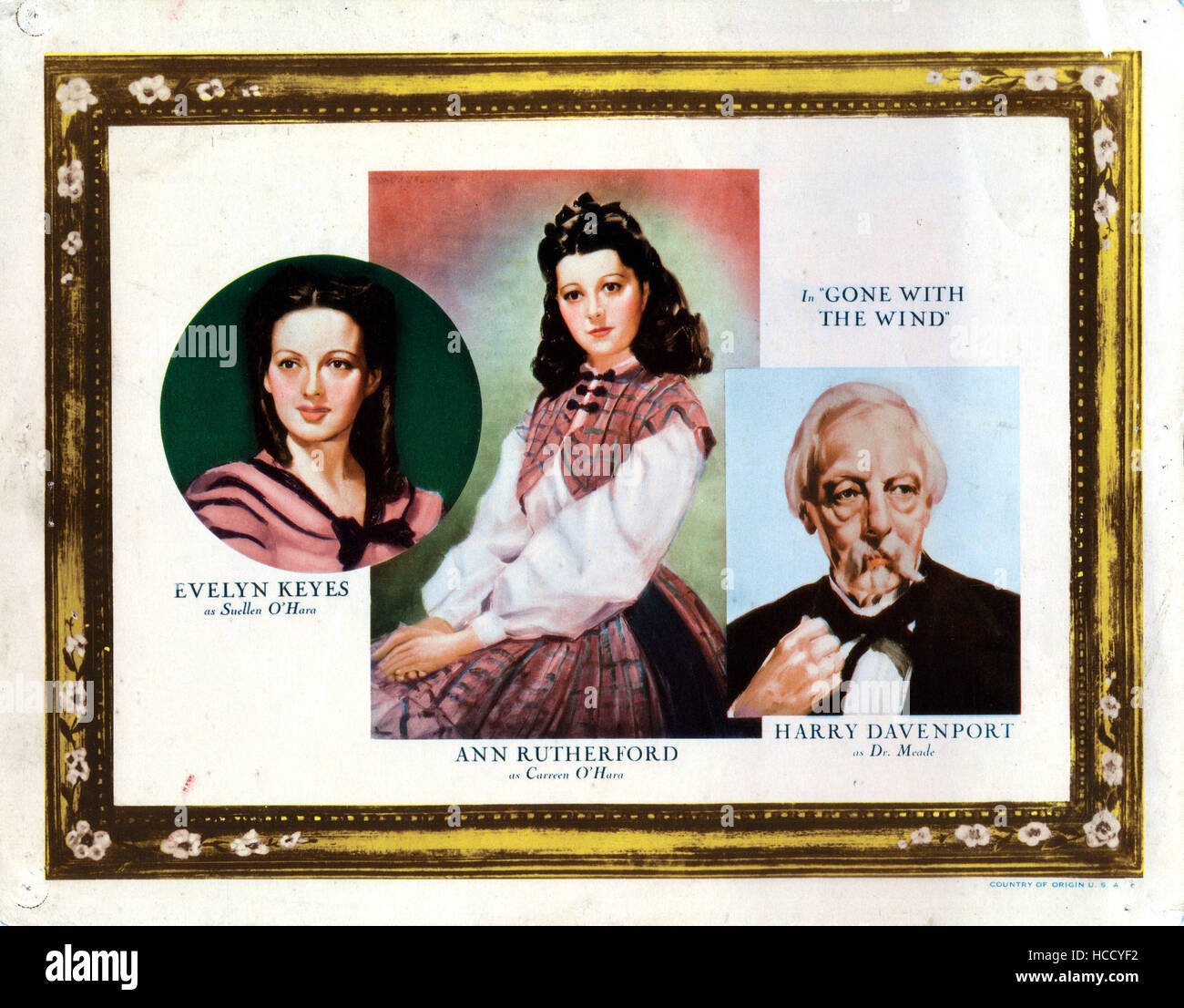 GONE WITH THE WIND, from left, Evelyn Keyes, Ann Rutherford, Harry ...