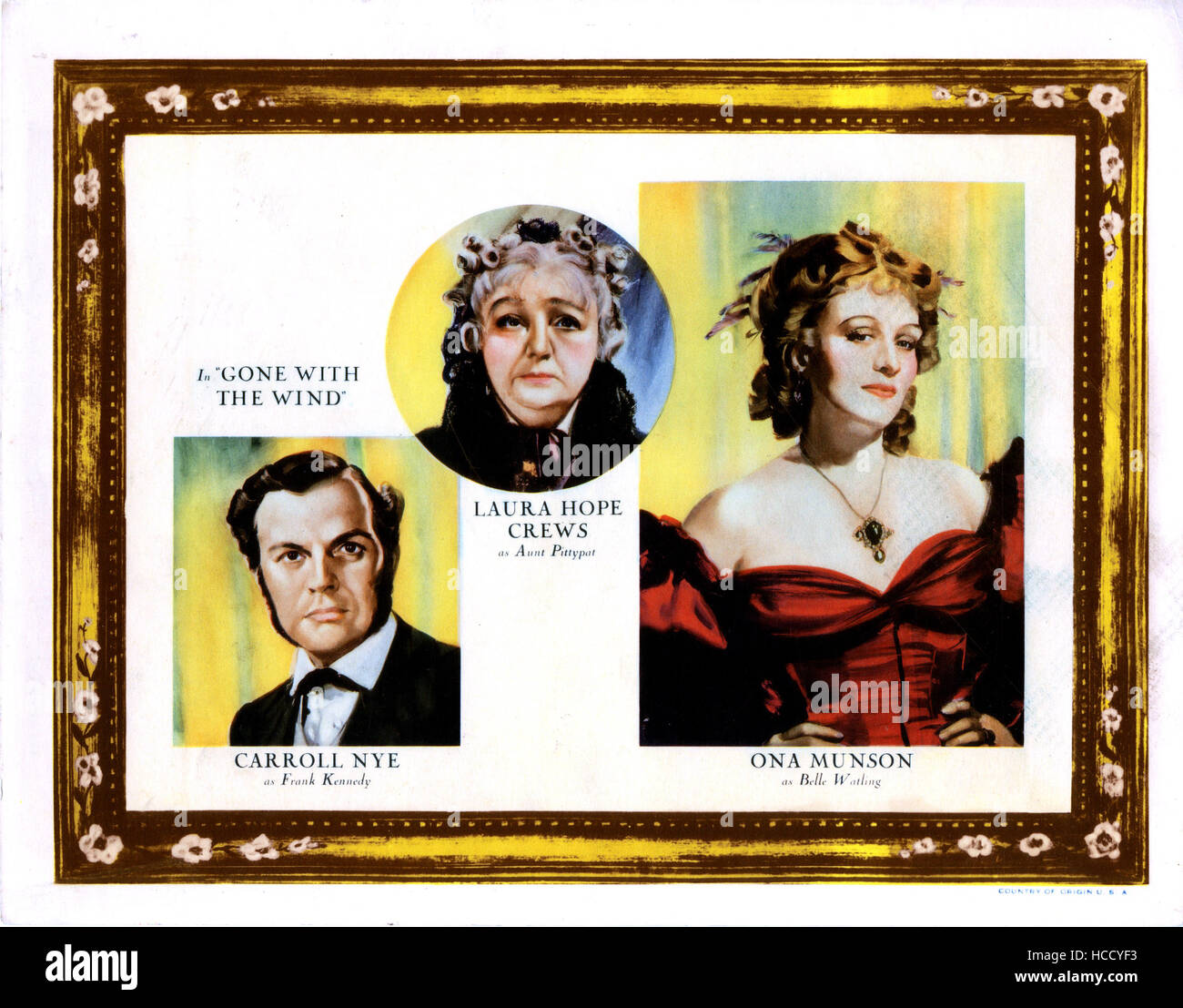 GONE WITH THE WIND, from left, Carroll Nye, Laura Hope Crews, Ona ...
