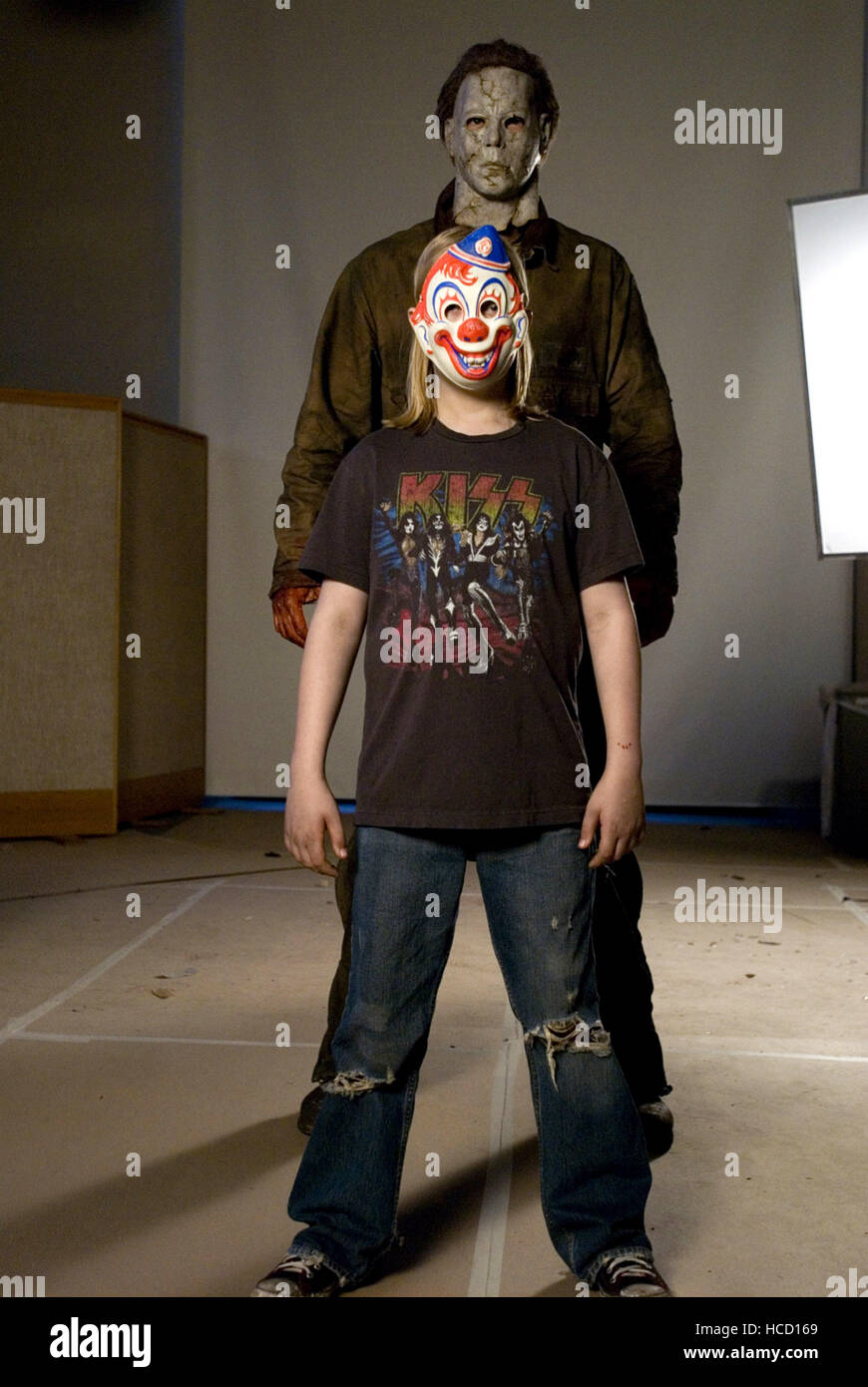 HALLOWEEN, Tyler Mane, Daeg Faerch (foreground), 2007. ©Dimension Films ...