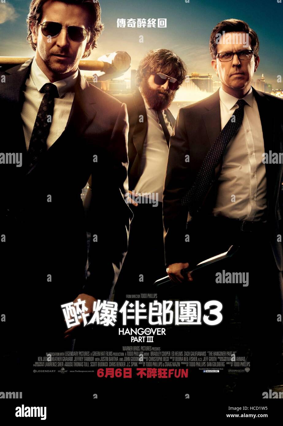 THE HANGOVER PART III, from left: Bradley Cooper, Zach Galifianakis, Ed ...