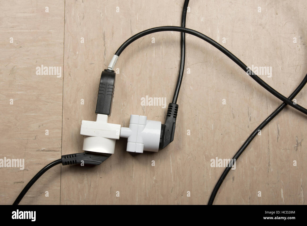 connection of electrical cables on the ground Stock Photo - Alamy