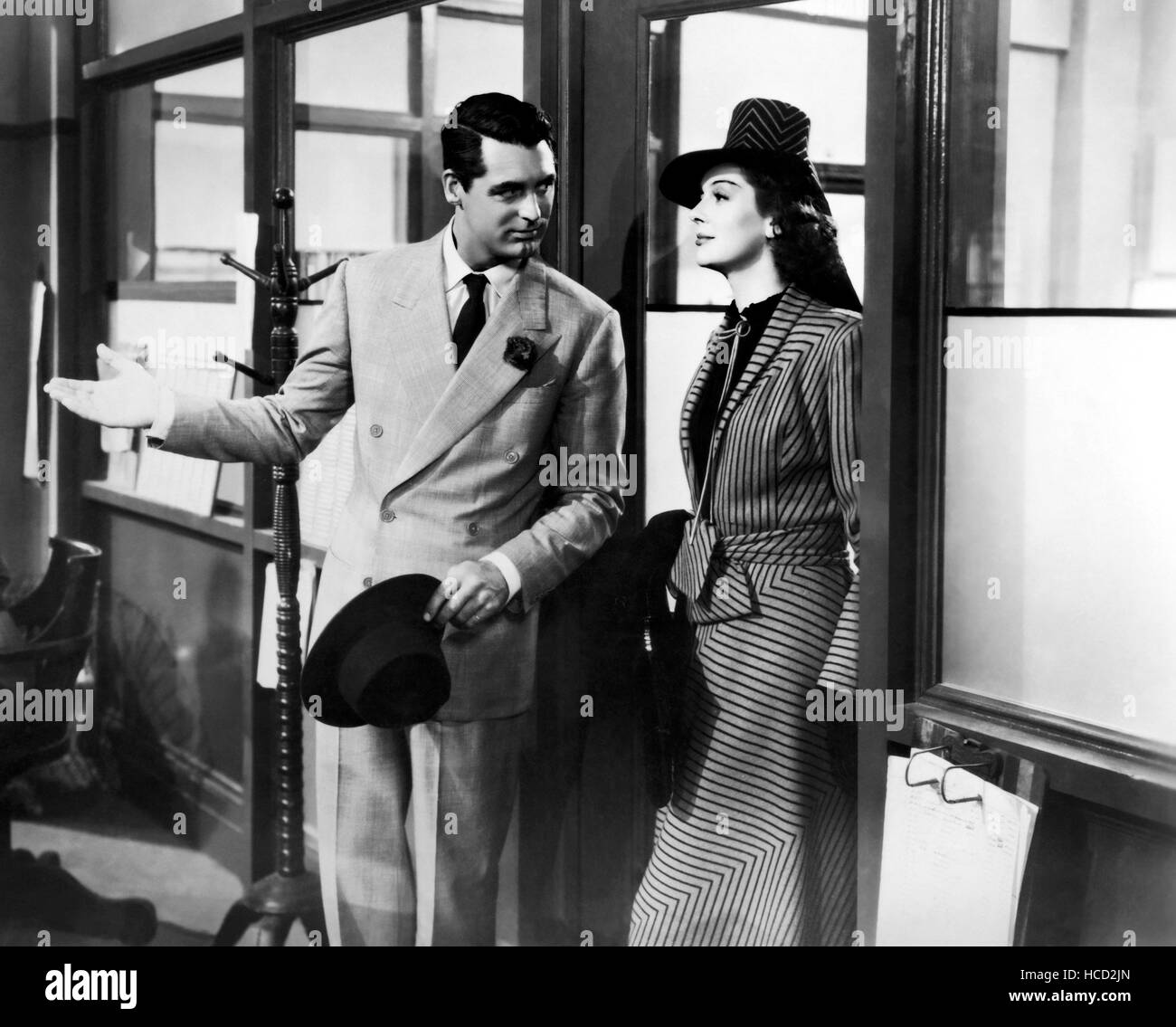 HIS GIRL FRIDAY, Cary Grant, Rosalind Russell, 1940 Stock Photo - Alamy