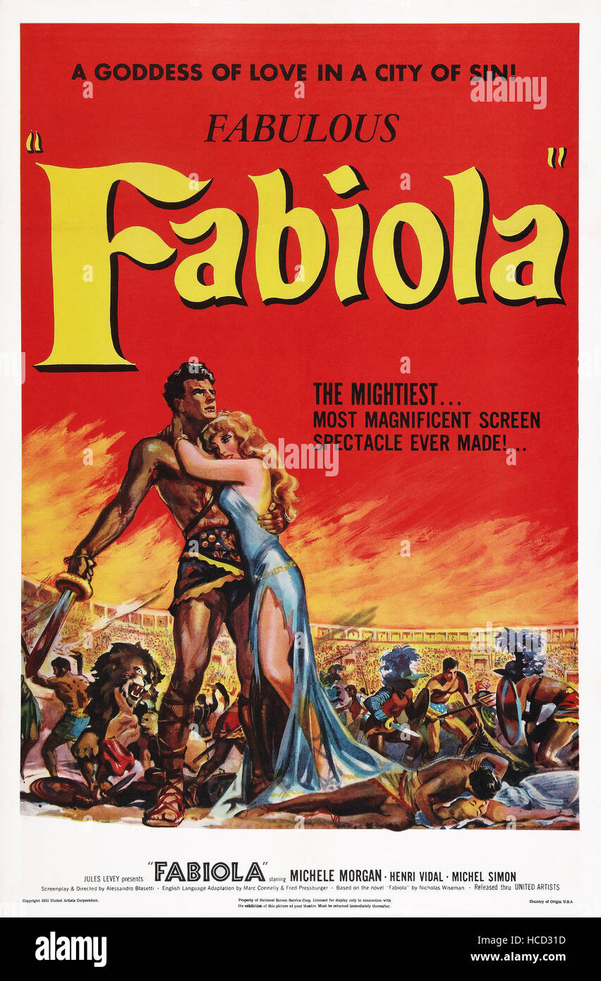 FABIOLA, US poster art, 1949 Stock Photo - Alamy