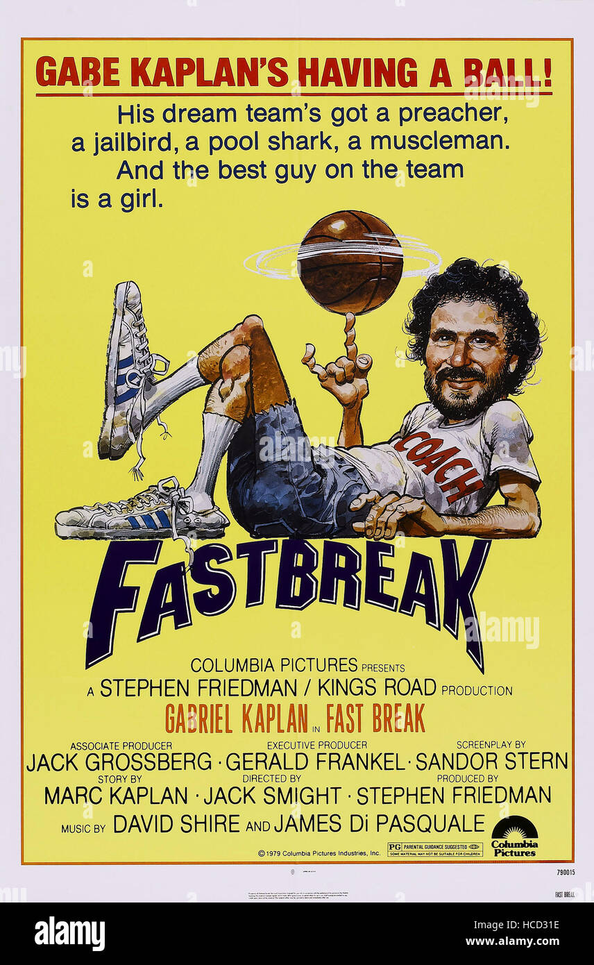 FAST BREAK, US poster art illustrated by Jack Davis, Gabe Kaplan, 1979 ...