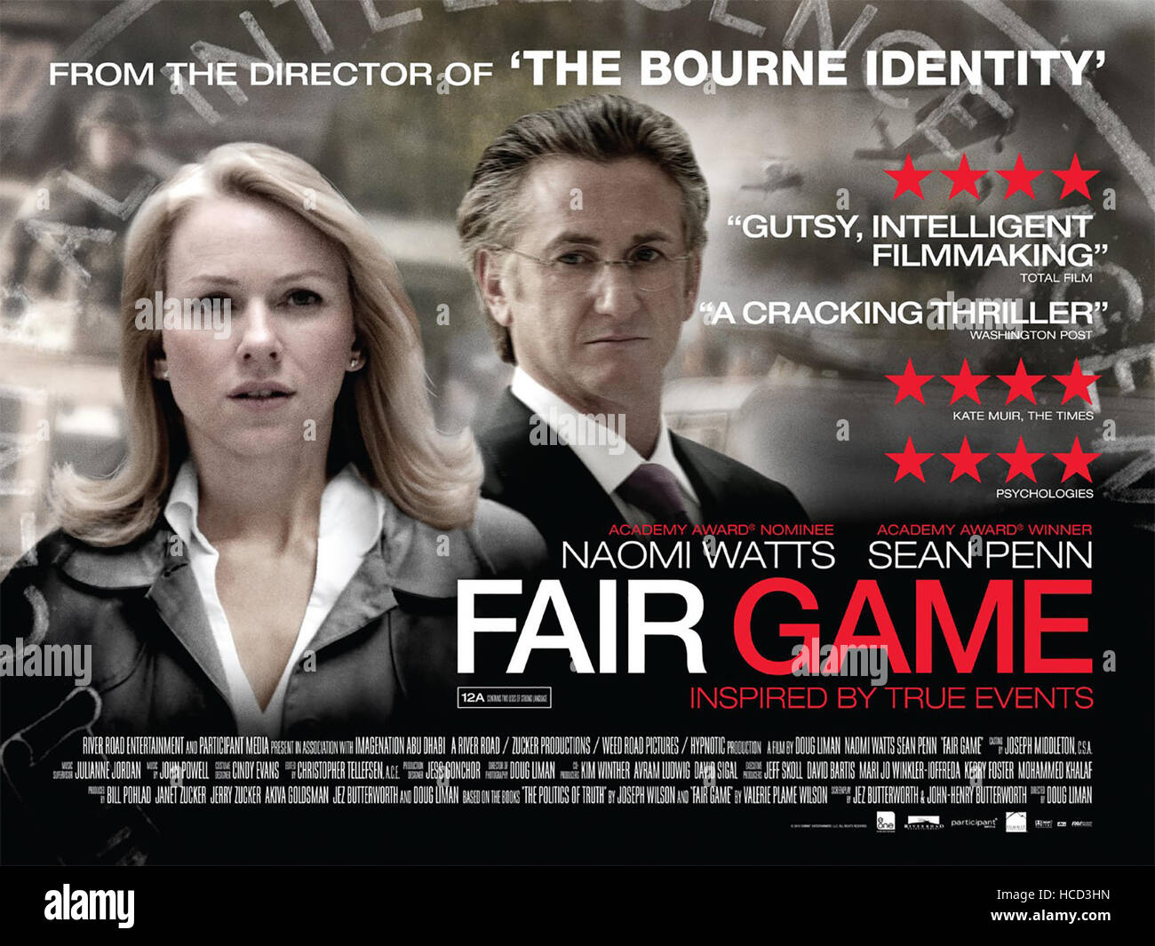 FAIR GAME, British poster art, from left: Naomi Watts, Sean Penn, 2010 ...
