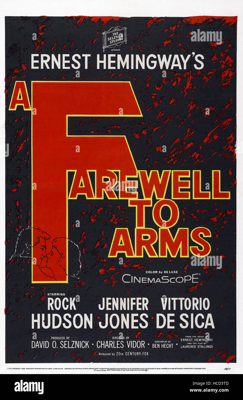 A FARWELL TO ARMS, US poster, 1957, TM & Copyright © 20th Century Fox ...