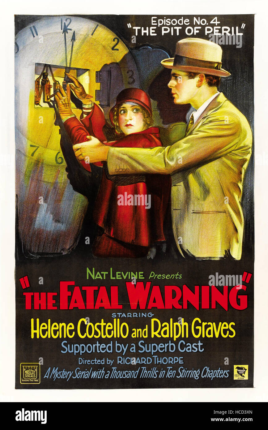 THE FATAL WARNING, (Episode No. 4, 'The Pit of Peril'), poster art ...