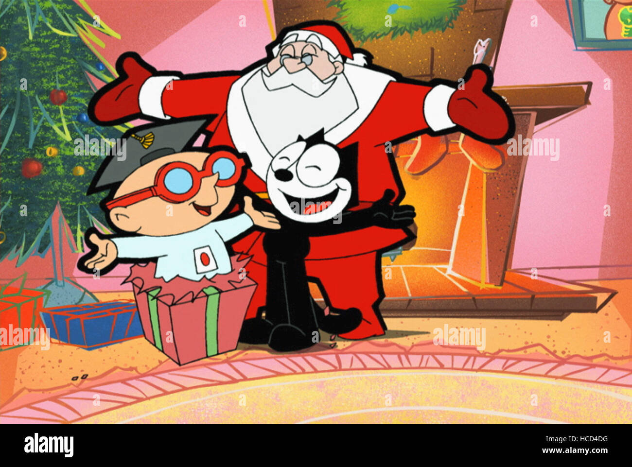 FELIX THE CAT SAVES CHRISTMAS, Poindexter, Santa Claus (voice: Tom ...