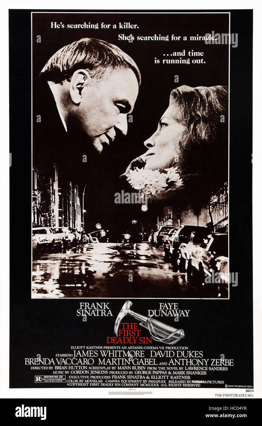 THE FIRST DEADLY SIN, US poster art, from left: Frank Sinatra, Faye ...