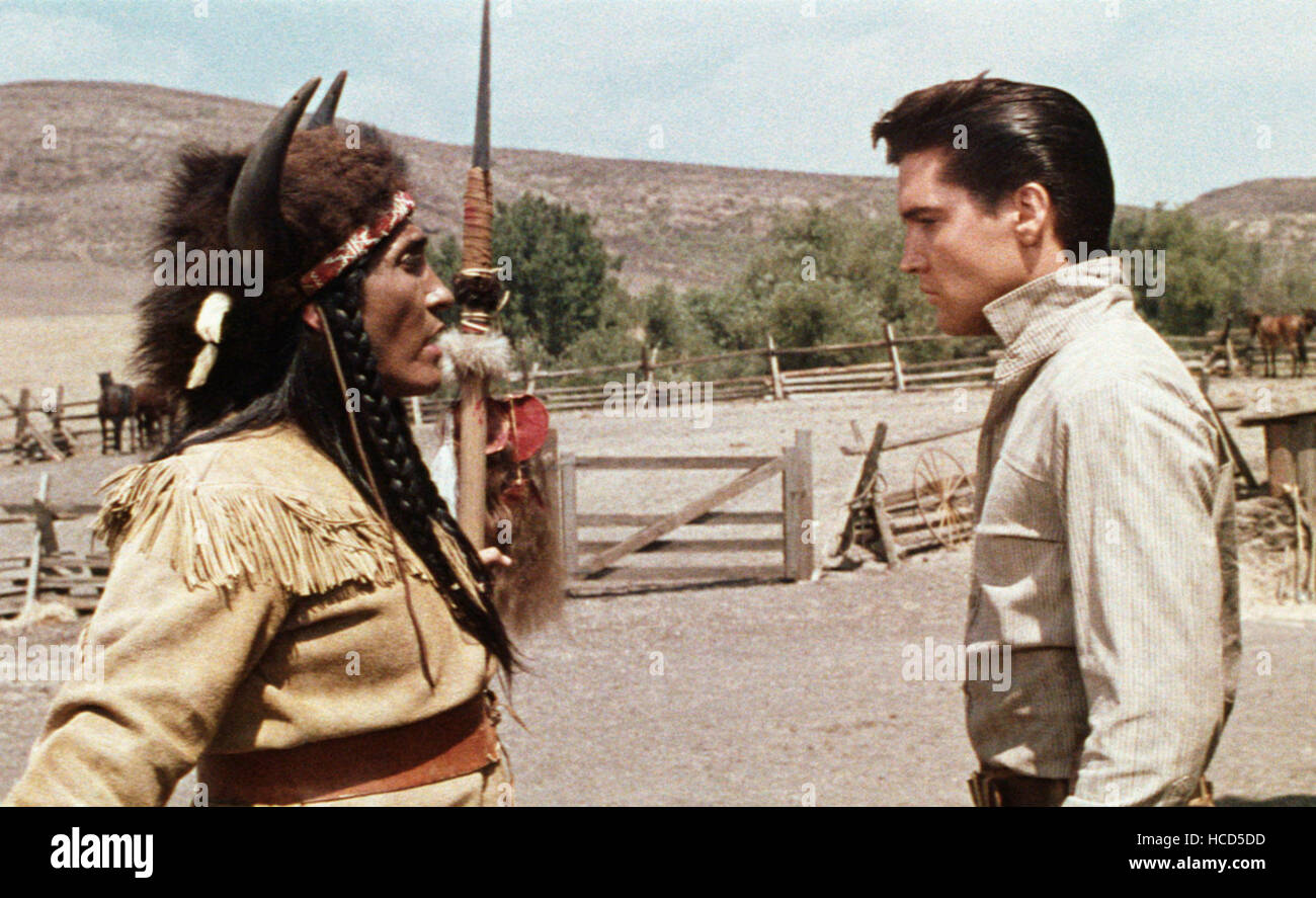 FLAMING STAR, Rodolfo Acosta, Elvis Presley, 1960. TM and Copyright ...