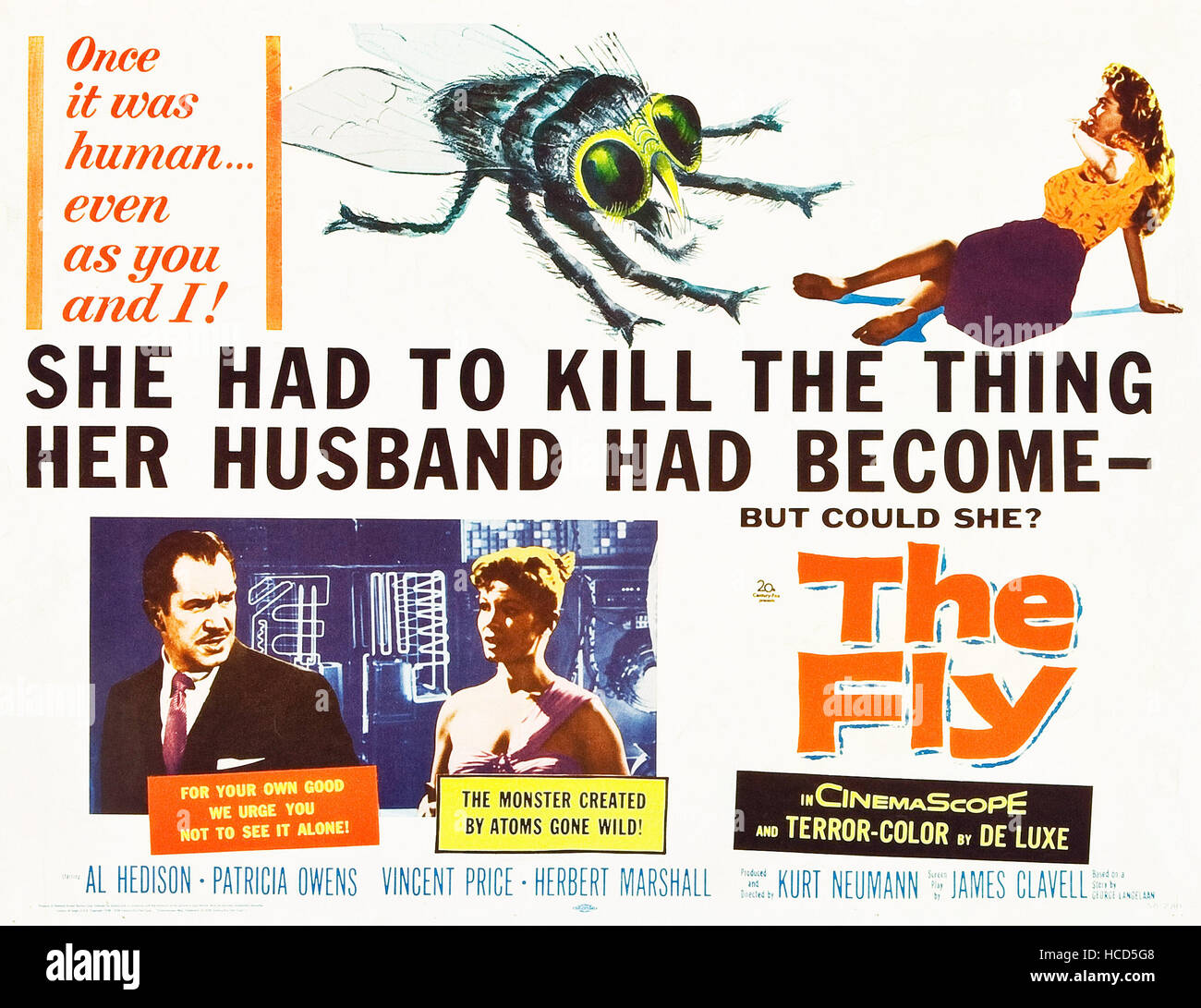 THE FLY, Vincent Price, Patricia Owens, 1958. ©20th Century Fox-Film ...